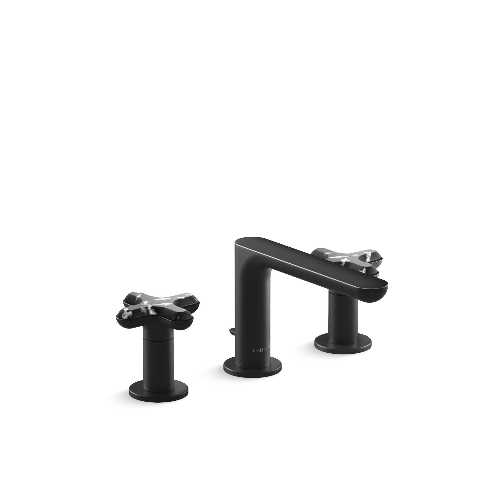 002™ Widespread Sink Faucet, Low Spout, Zebra Jasper Cross Handles ...